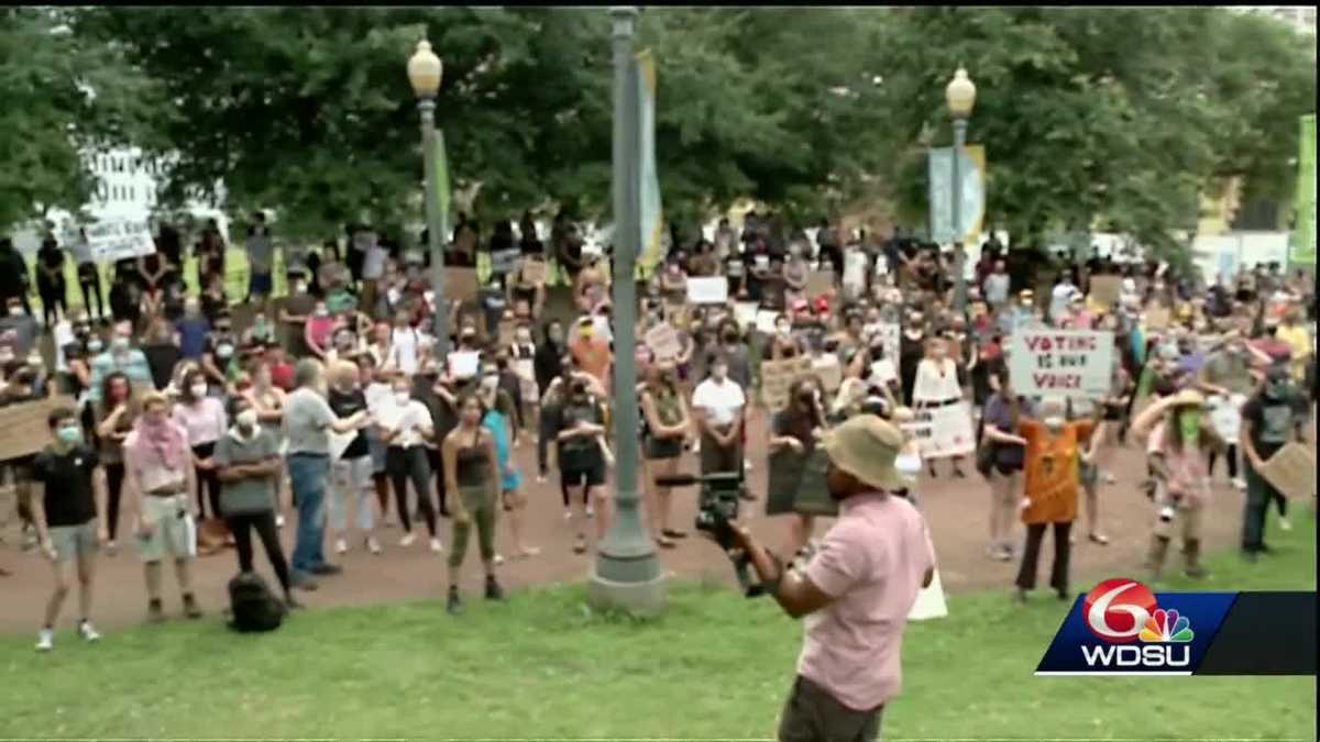 Hundreds protest at Duncan Plaza for George Floyd