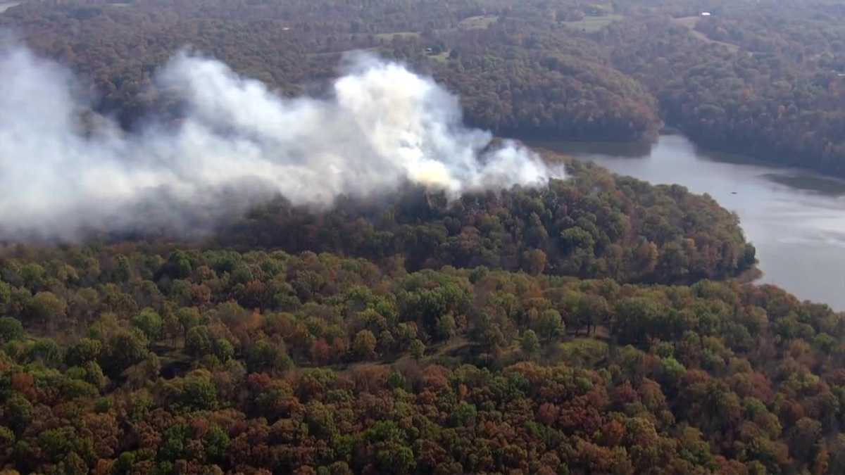 VIDEO: Spencer County controlled forest burn near Taylorsville Lake