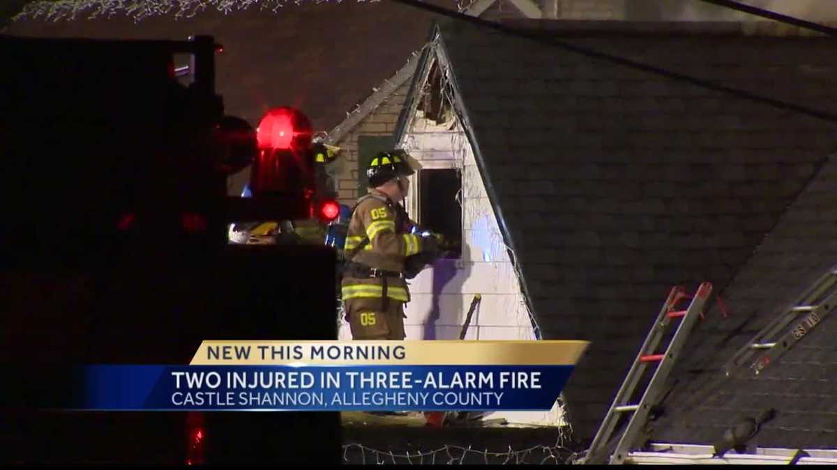 Two injured in Castle Shannon three alarm fire