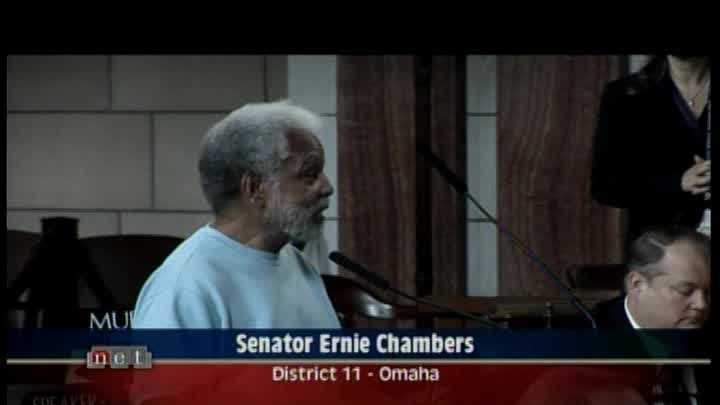 Sen. Ernie Chambers serenades fellow legislators