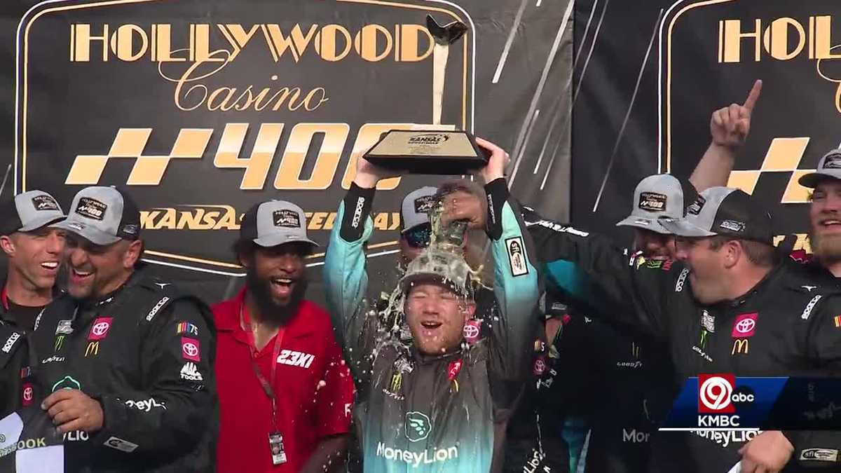 Tyler Reddick wins in overtime at Kansas Speedway