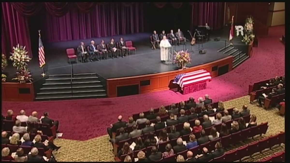 A farewell service for Rep. Howard Coble