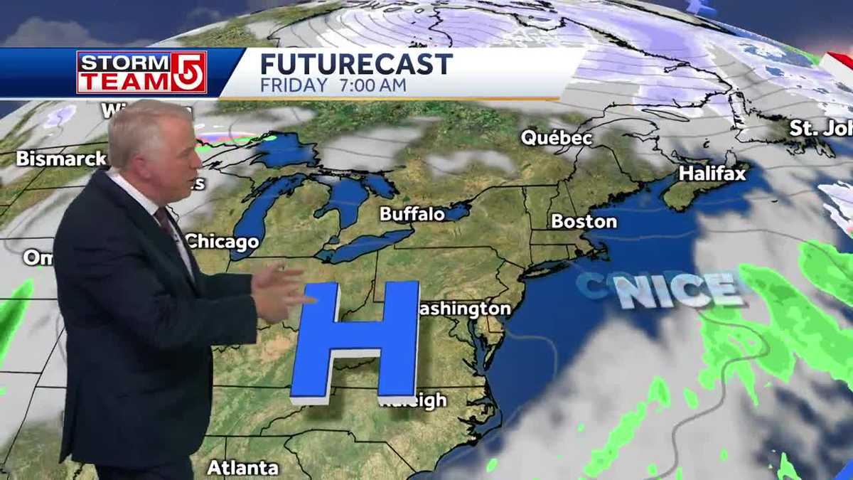 Video: Quiet pattern for MA with warm-up coming ahead of weekend