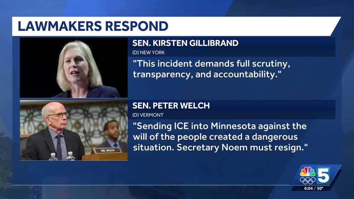 Vermont, New York lawmakers react to Minneapolis shooting