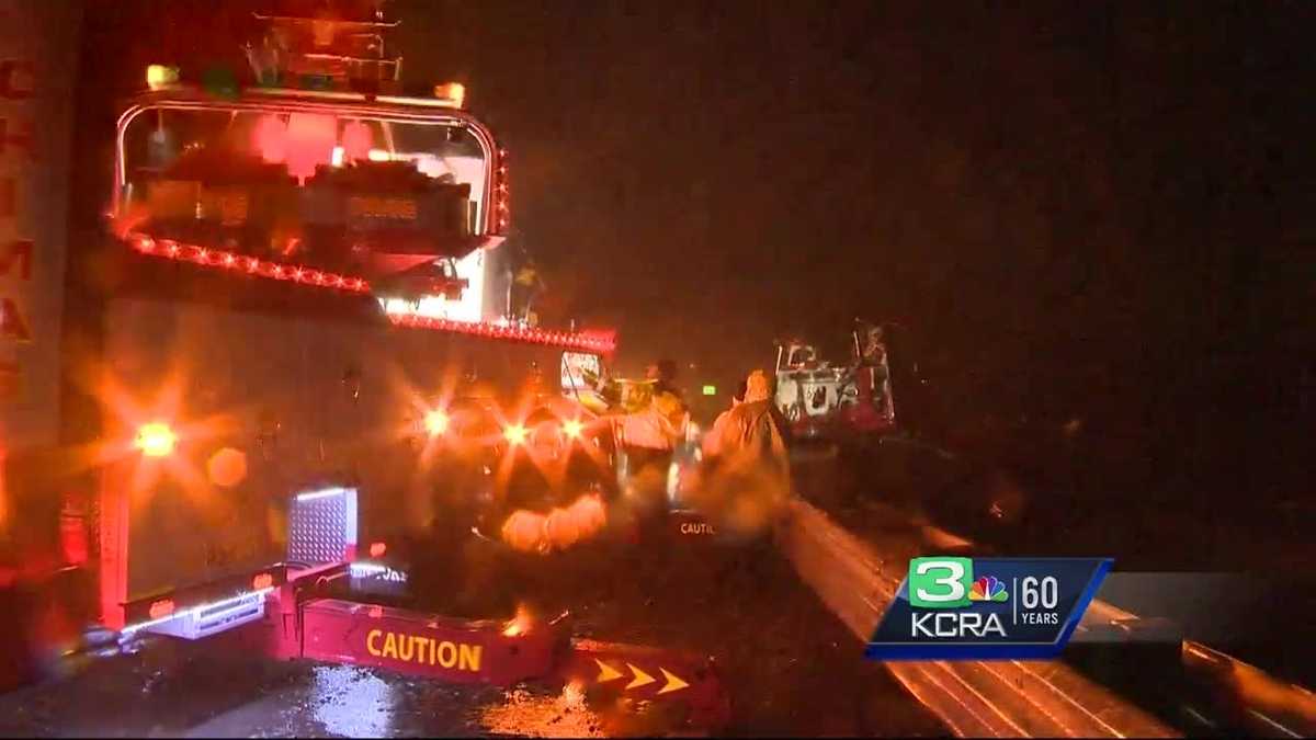 Big rig crash closes portion of Highway 99