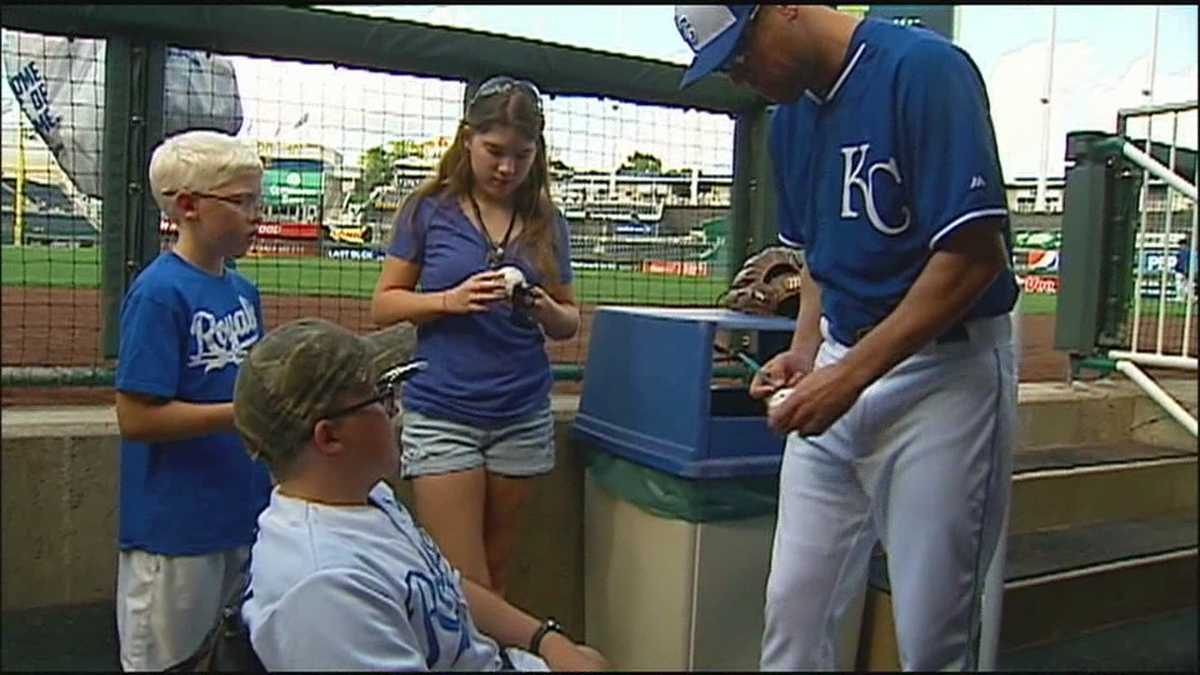 Logan McCrory has dream visit to Kauffman Stadium