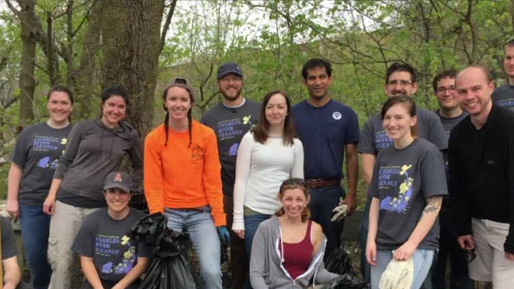 Dozens volunteer to clean up Charles River on Earth Day weekend