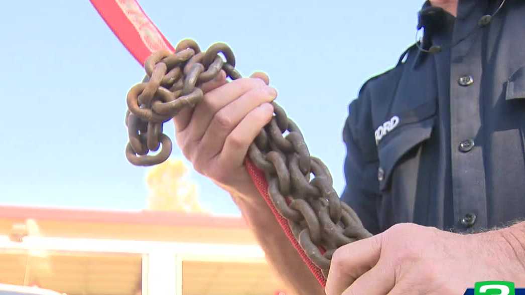 Yuba County group reuses old fire hoses to stop chains from sparking fires