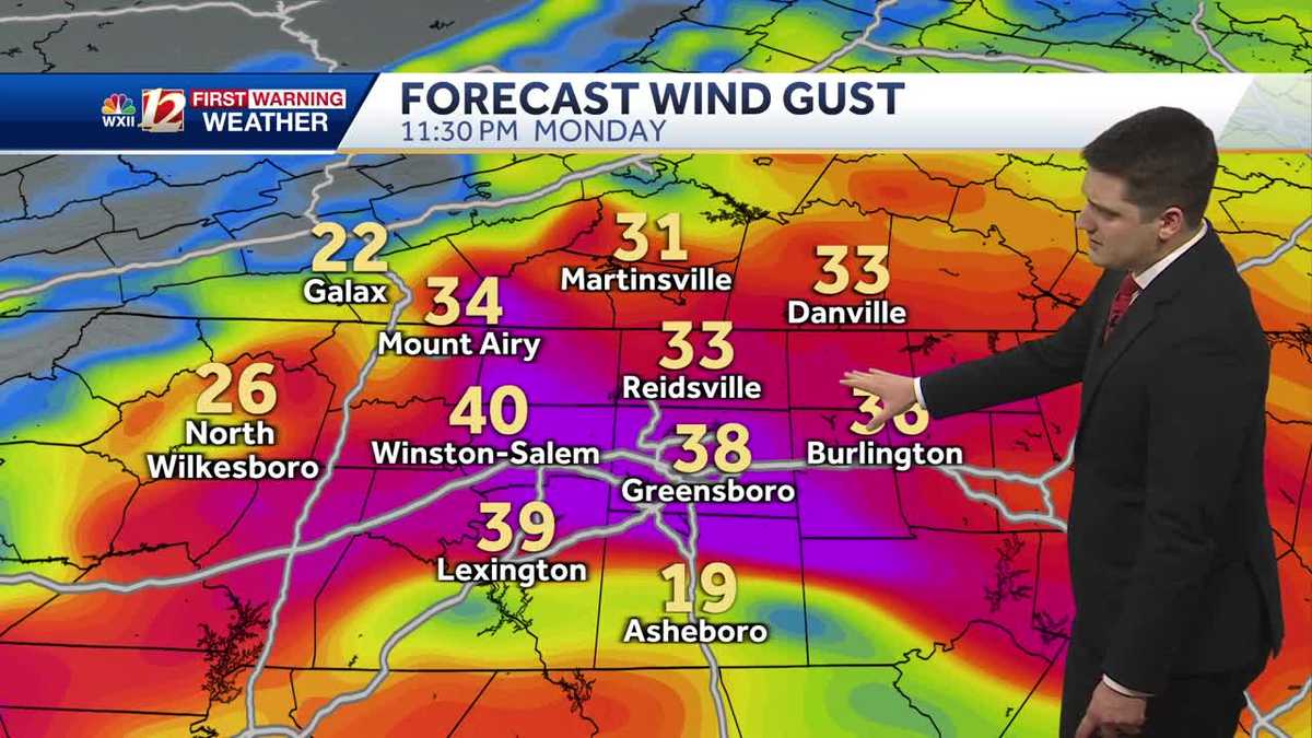 WATCH: Heavy rain & gusty winds arrive by Monday evening