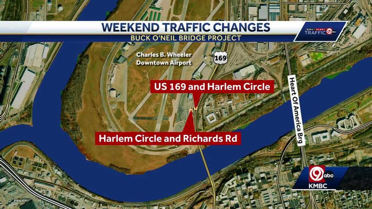 Closures happening Saturday for Buck O'Neil Bridge project