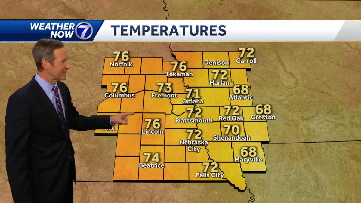 Monday evening April 10 Omaha weather