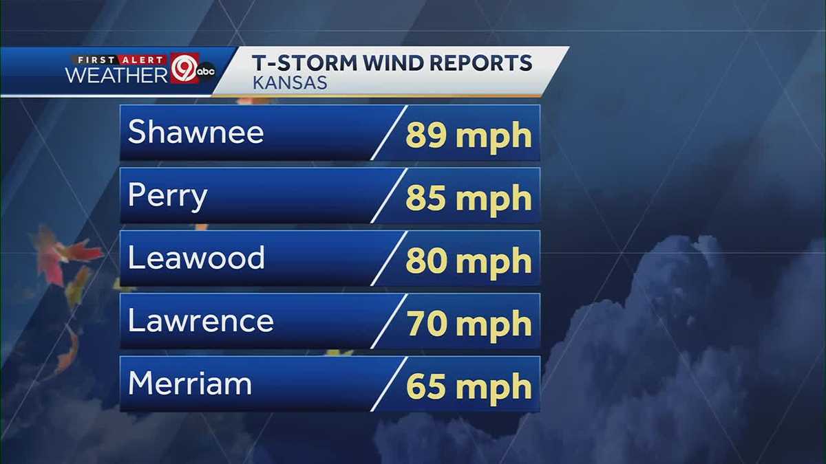 Winds peaked at nearly 90 mph during the severe weather
