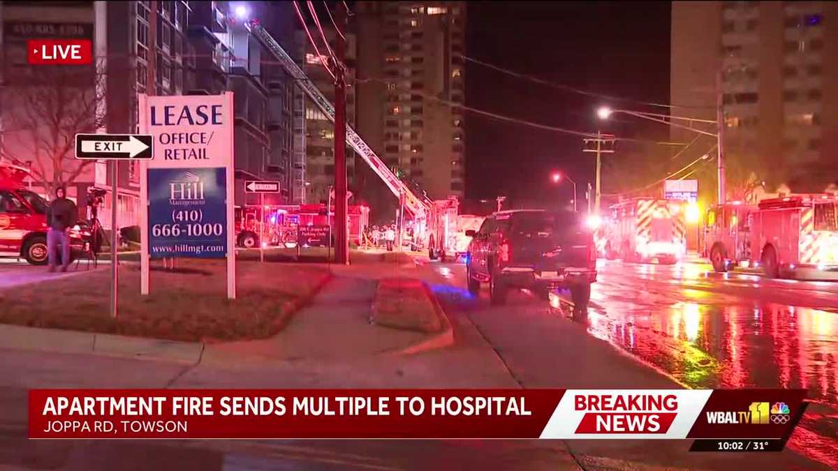 Firefighters called to 3-alarm fire at Towson apartment building
