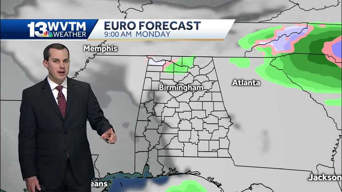 Cold and wet heading into Monday