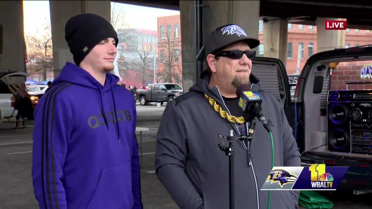 Cold, rainy day can't stop Ravens fans from tailgating
