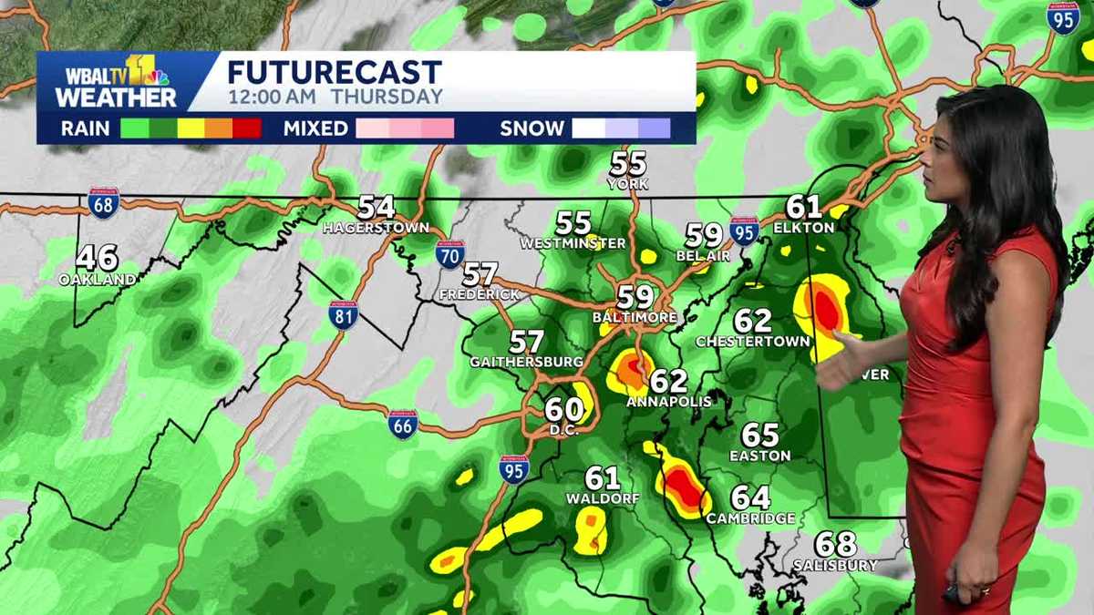 Baltimore Weather: Rain and storms on Wednesday
