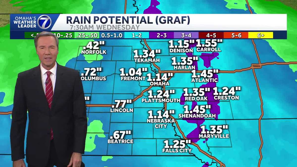 Lots of rain in the Omaha forecast the next 36 hours