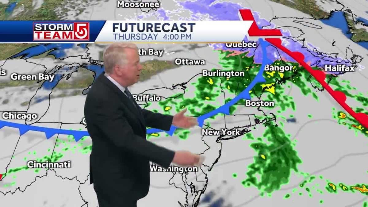 Video: Rain showers ahead, some snow in forecast