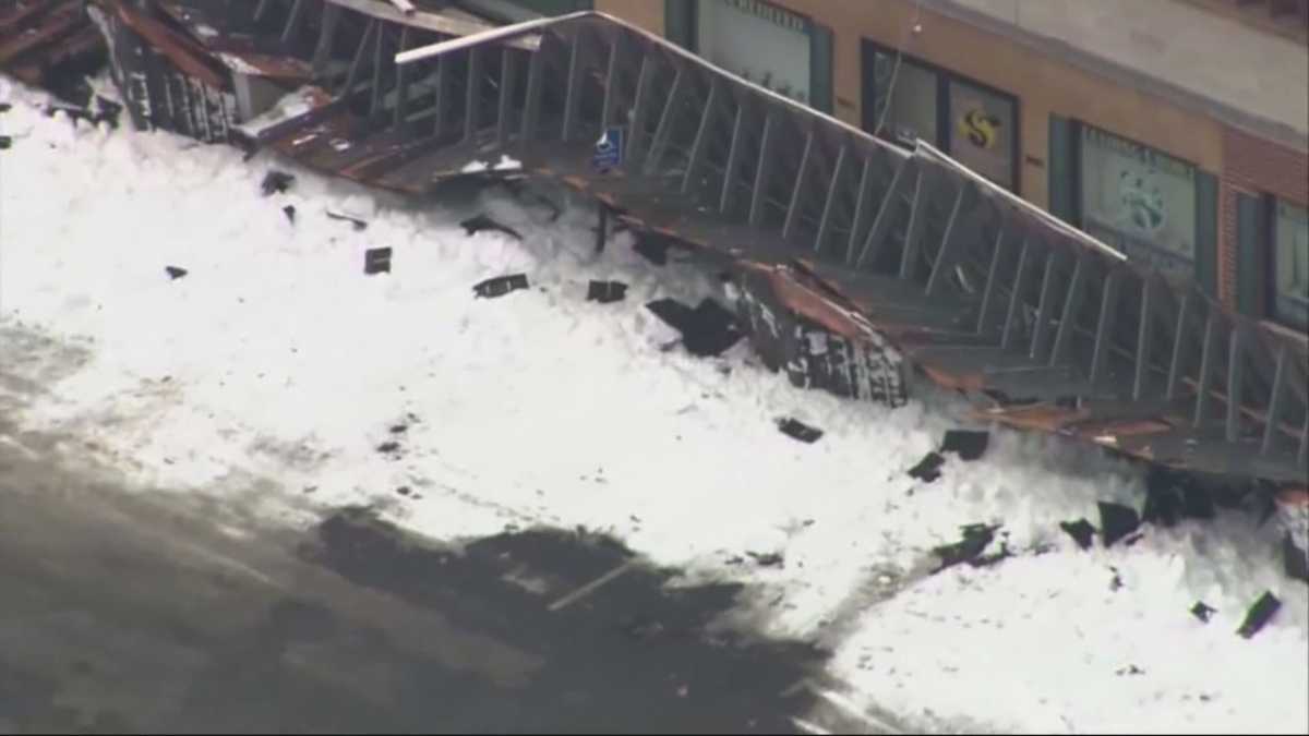 Businesses evacuated after awning collapse