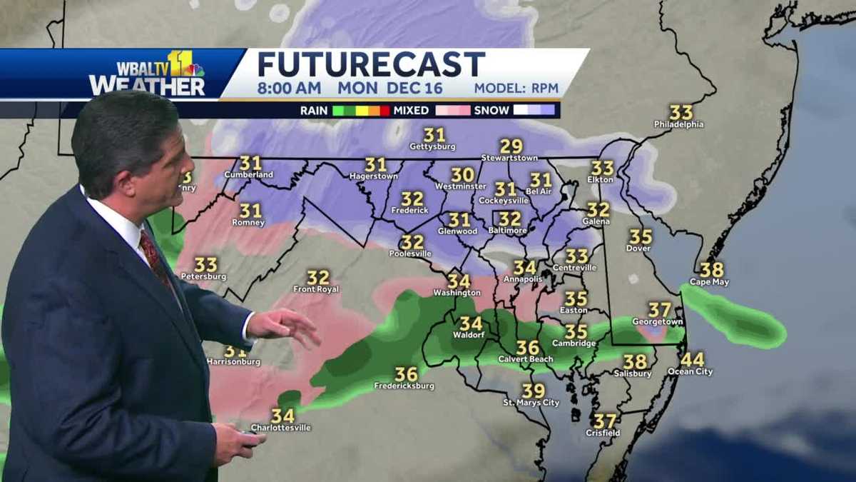 Snow Monday morning, icy conditions possible