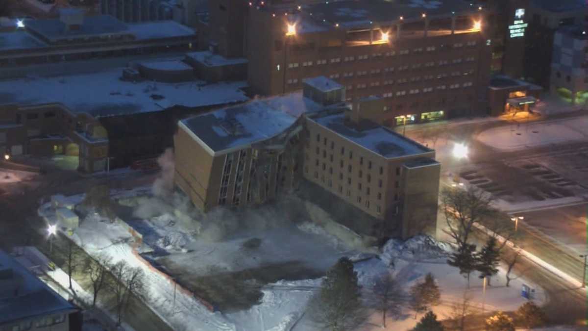 Caught on video: Downtown building implosion