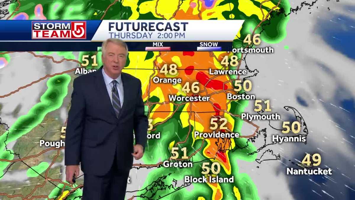 Video: Drenching rain, windy, cold Thursday