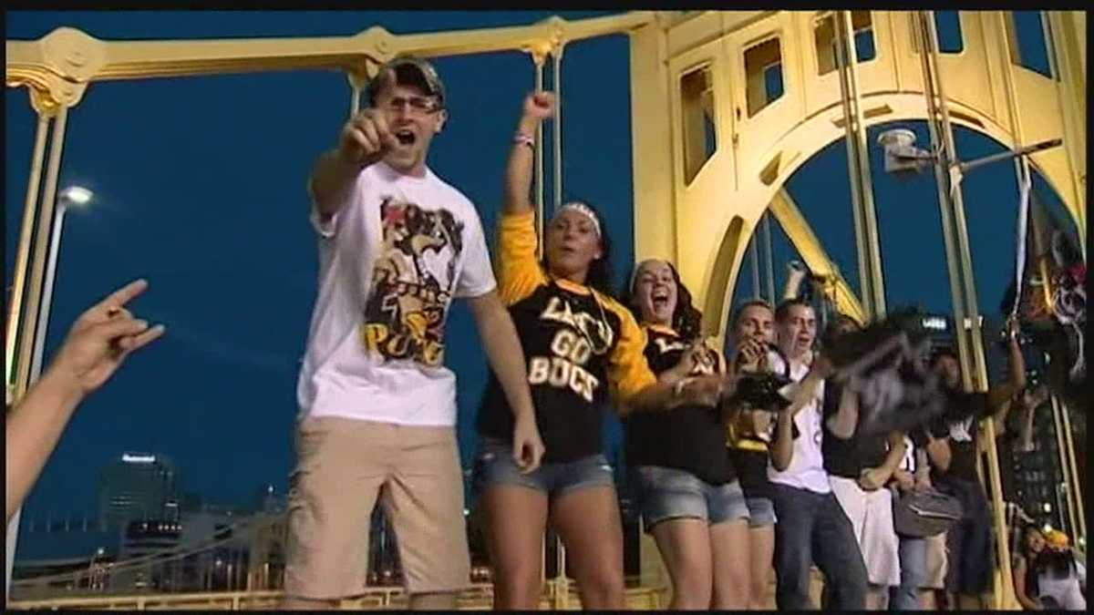 Pirates fans celebrate on North Shore after Game 3