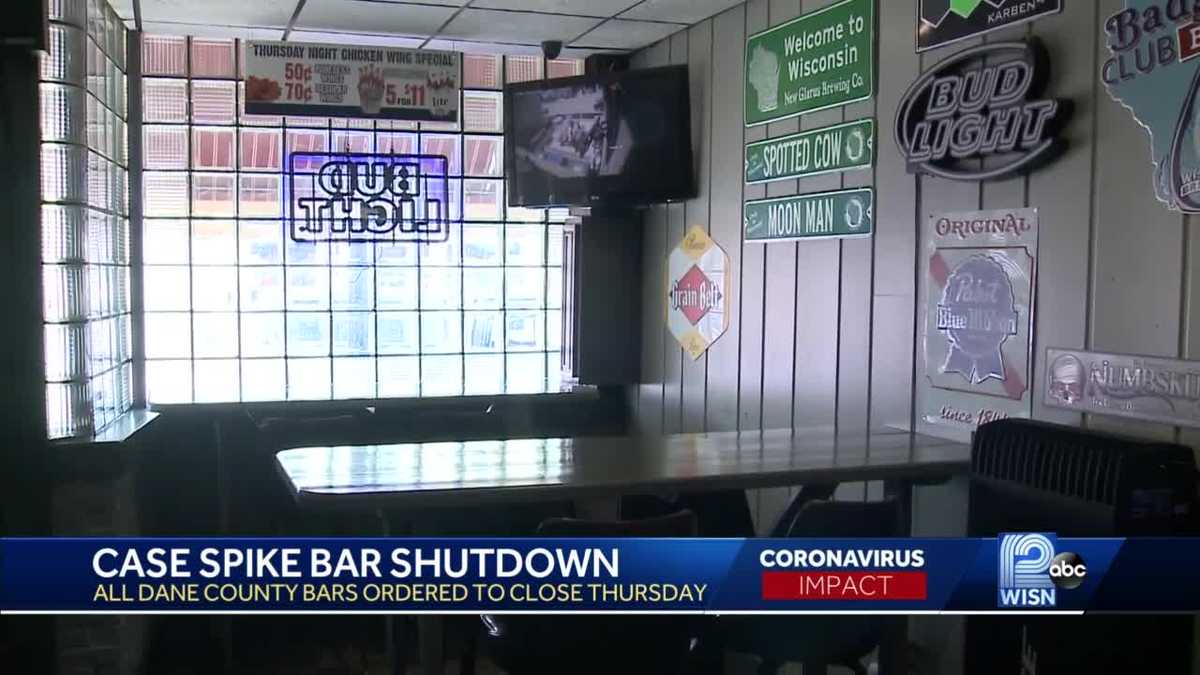 Coronavirus spike causes bar shutdown in Dane County