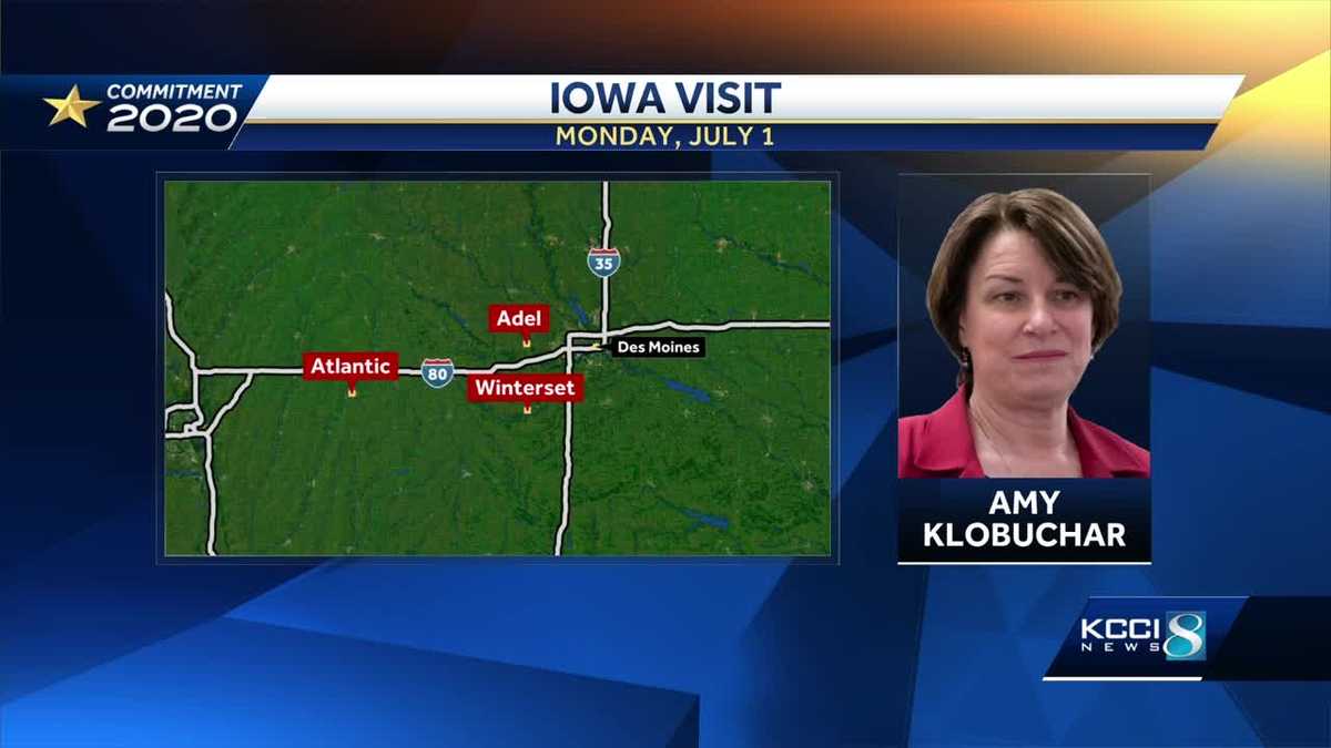 Democratic candidate Amy Klobuchar to visit Iowa on Monday