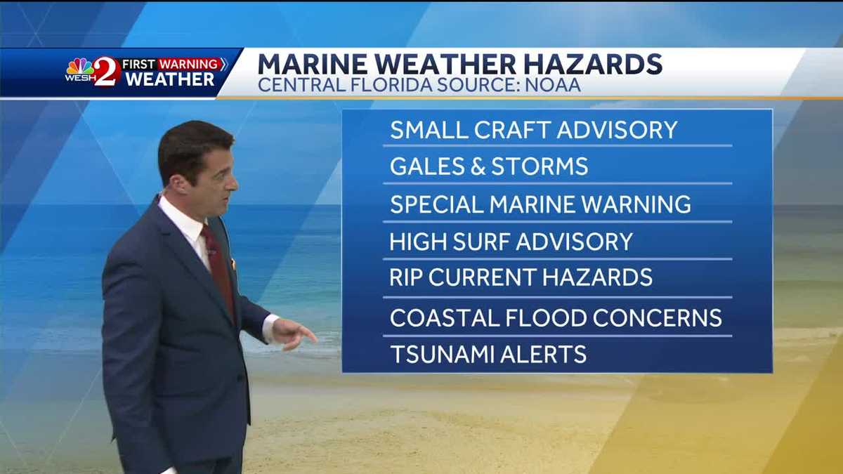 Here's a look at weather hazards for Central Florida beaches