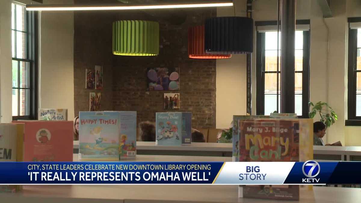 New downtown Omaha public library grand opening