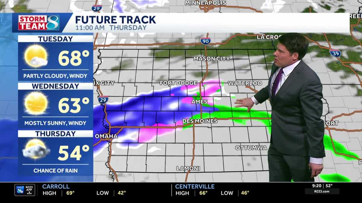 Des Moines weather: Rain and snow chances follow last bit of warmth