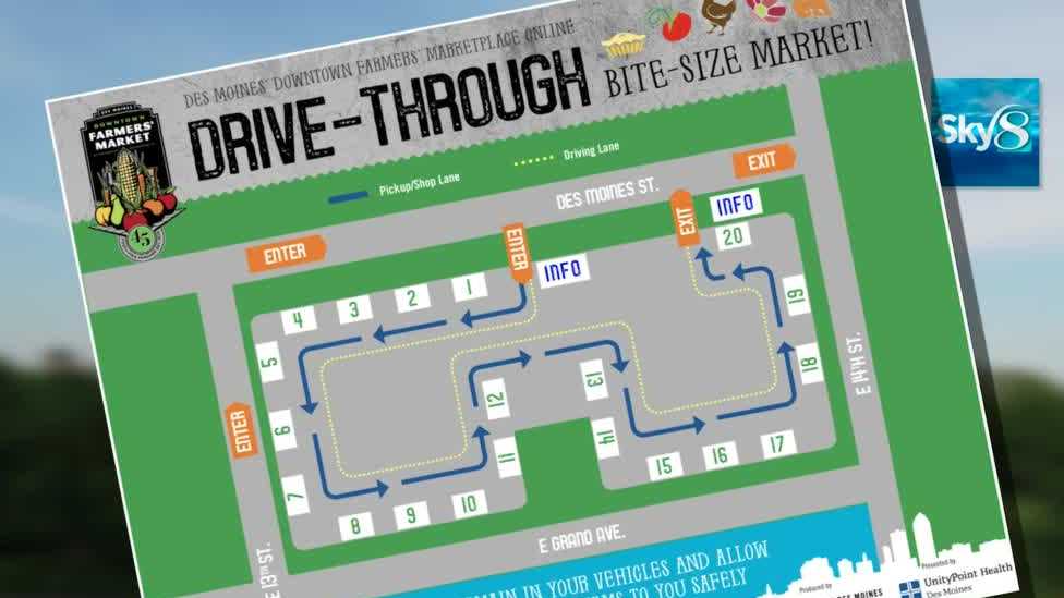 Des Moines Farmers Market to open drive-thru market Saturday