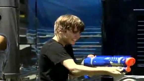 From the archives: Justin Bieber uses water balloons, water guns to ...