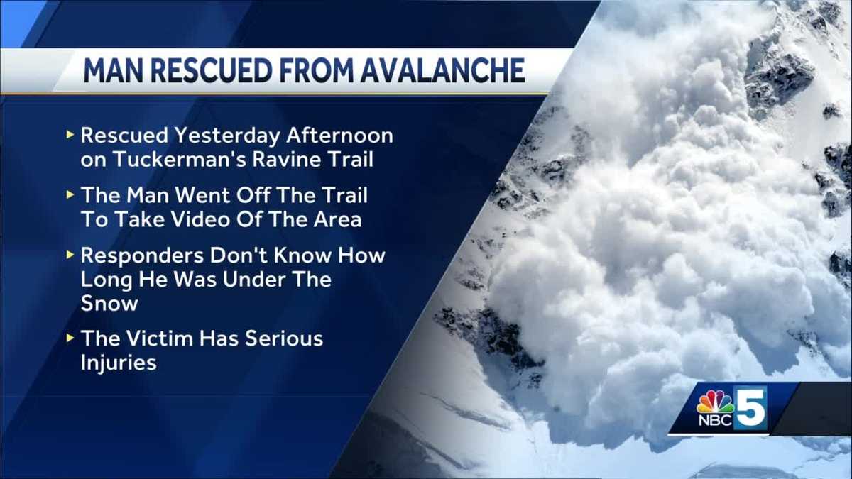 Hiker gets caught under a snow collapse in New Hampshire