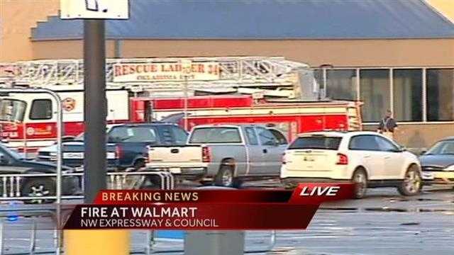 Fire shuts down Walmart