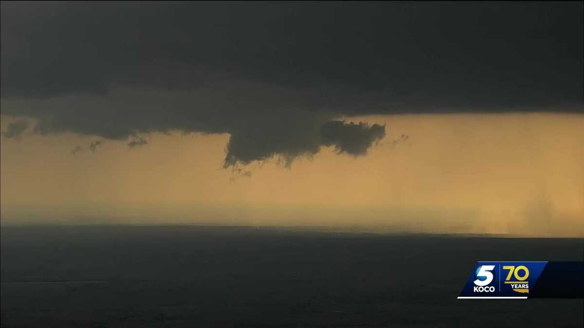 Sky 5 shows possible tornado during Monday's storms in Oklahoma