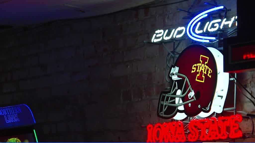 Iowa State fans cheering on Cyclones from home