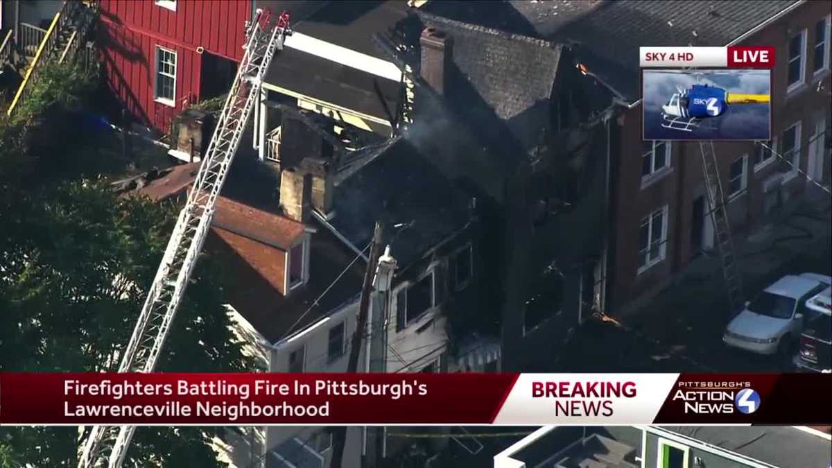 SKY 4 VIDEO: Firefighters battle fire in Pittsburgh’s Lawrenceville neighborhood