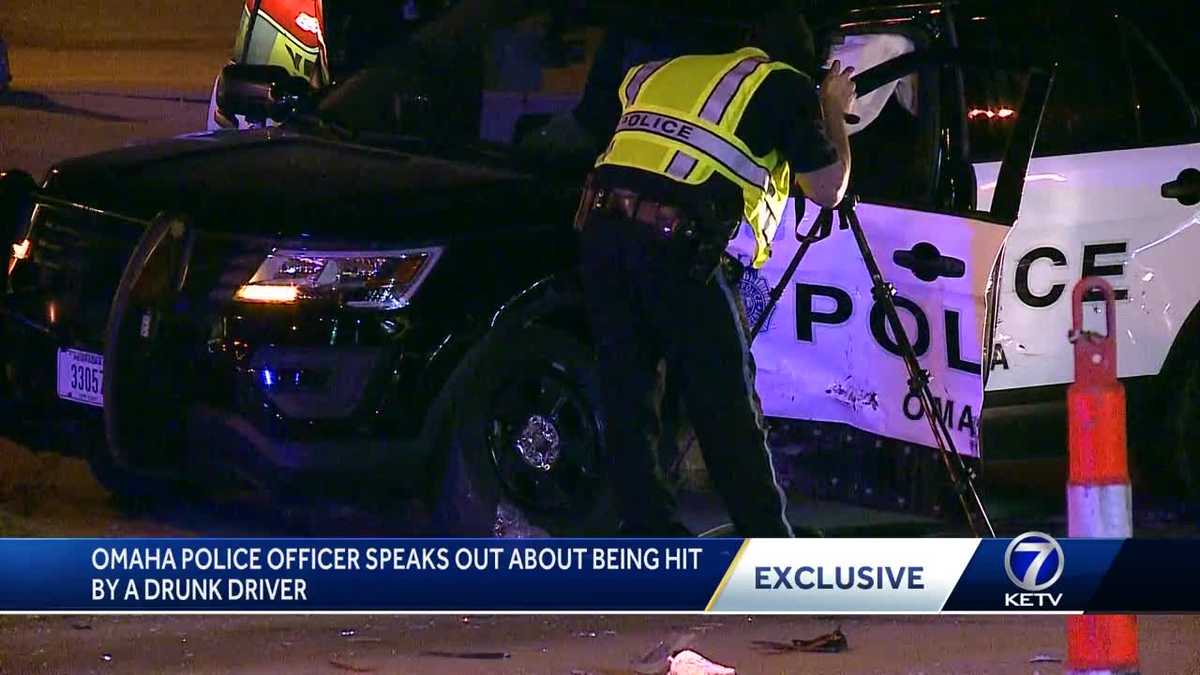 Officer hit by drunken driver recovers, considers himself lucky
