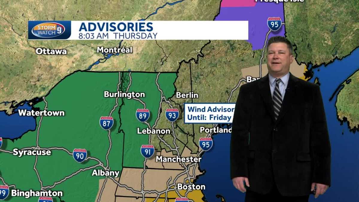 NH forecast video: Very warm Thursday before rain, wind
