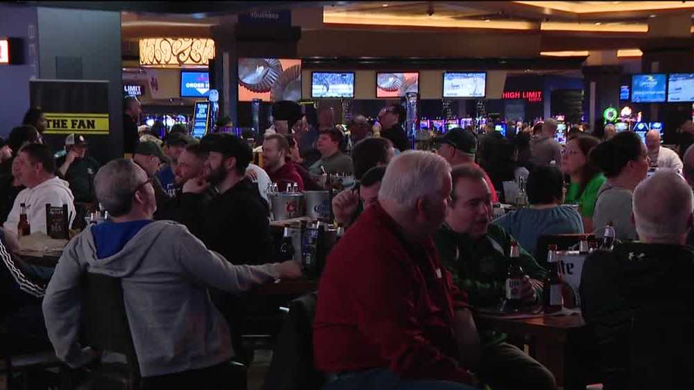 Duquesne University basketball fans gather at Rivers Casino