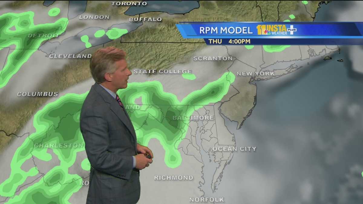 Cold air behind front approaching