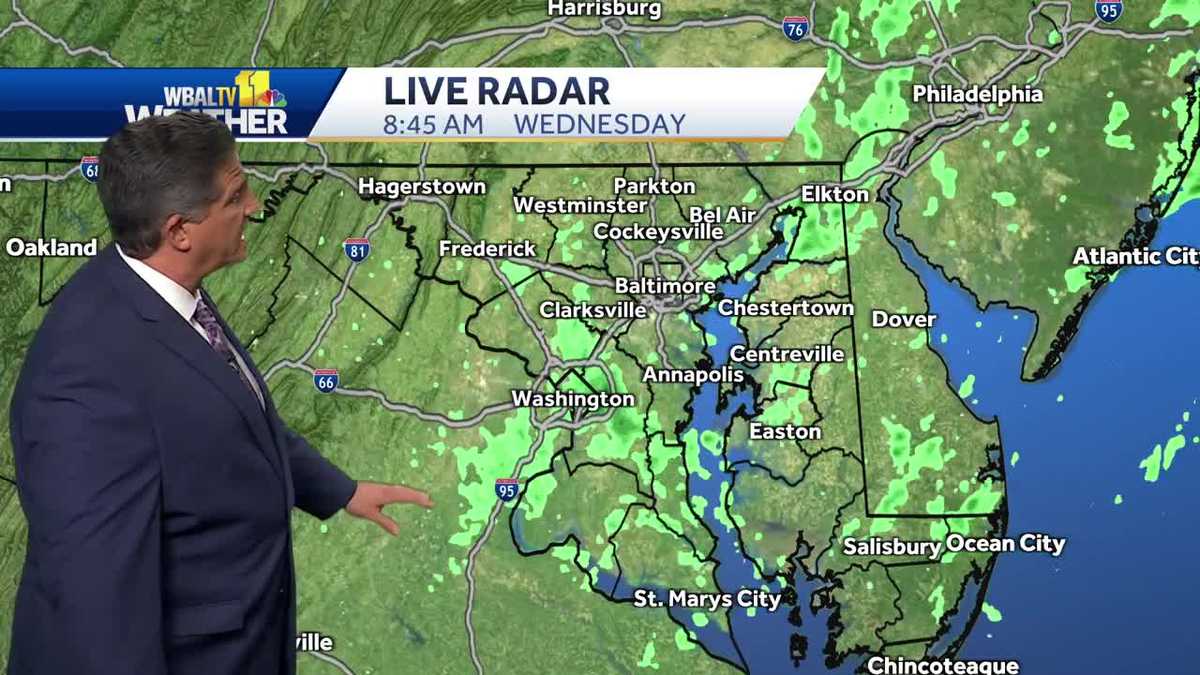 Maryland weather: Light rain, breezy Wednesday afternoon