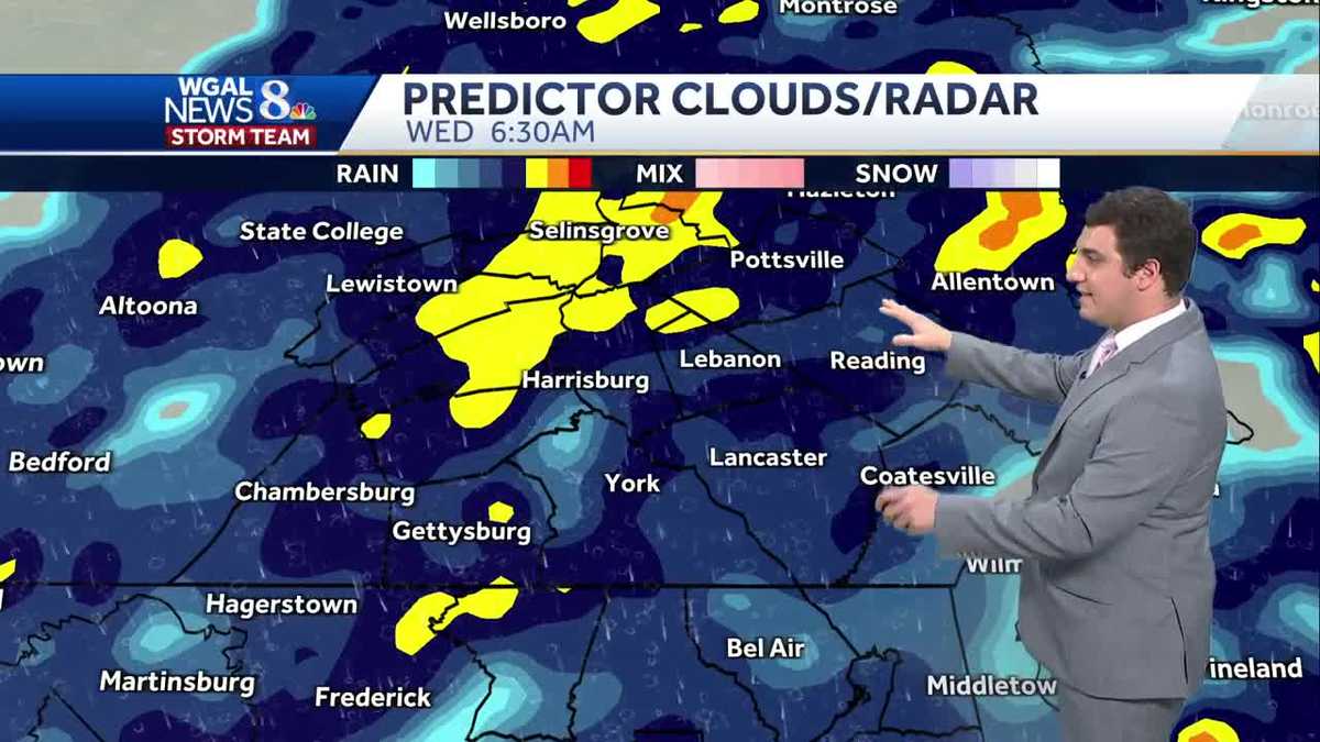 Rainy Wednesday, mild AM & chilly PM, strong evening winds in south ...