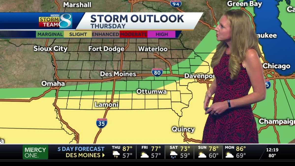 Risk for severe storms in southern Iowa