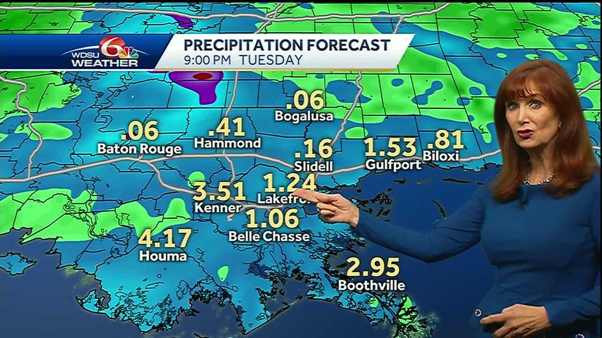 Locally heavy rain Tuesday