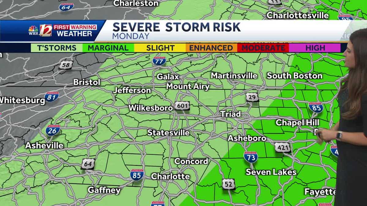 WATCH: Strong storms possible Monday