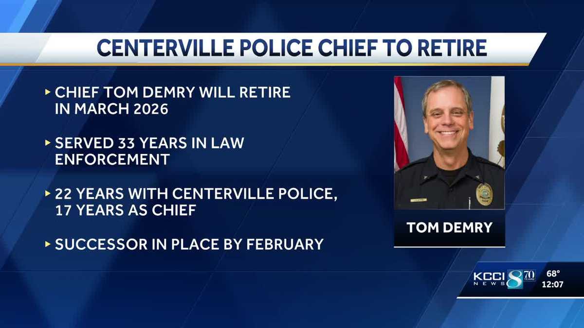 Centerville police chief to retire after more than 30 years in law ...