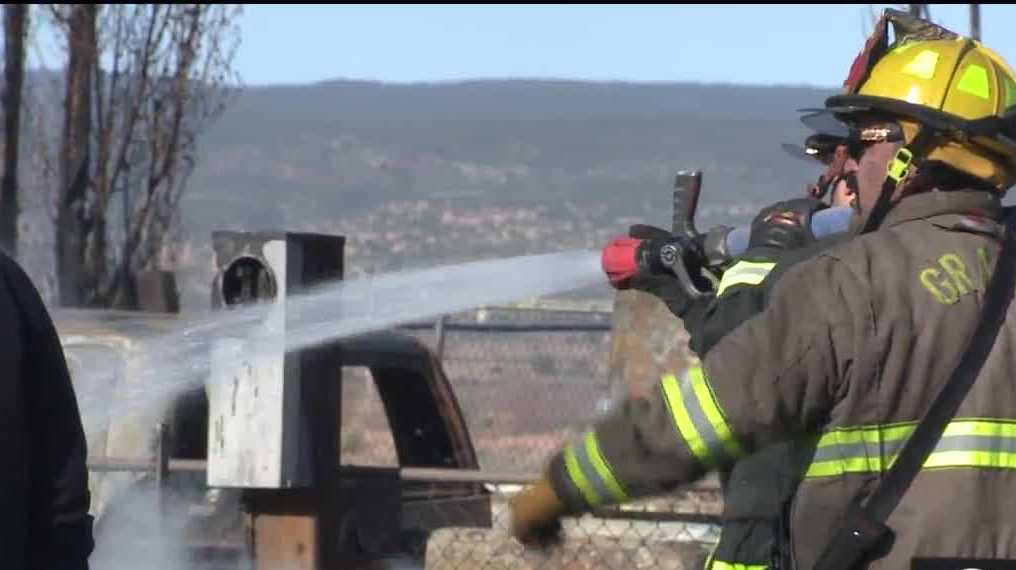 Residents return to find homes destroyed by fast-spreading fire in Grants